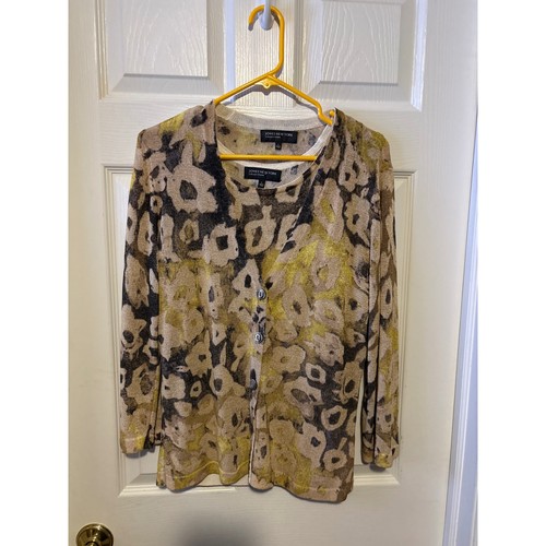 Jones New York Collection Womens Cardigan Tank Set Leopard Print Size L ...