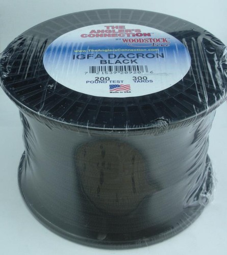 Woodstock Braided IGFA Black Dacron Line 200 Lb. Test 300 Yd ...