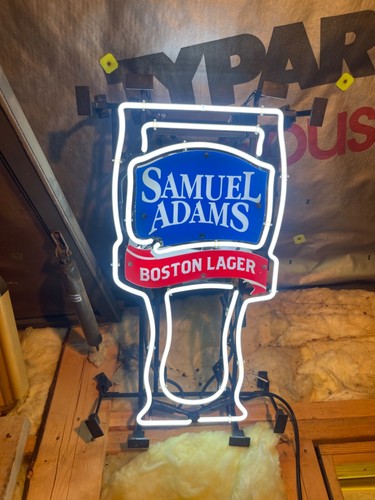 SAMUEL ADAMS LED BEER SIGN MAN CAVE GARAGE DECOR SAM ADAMS | eBay