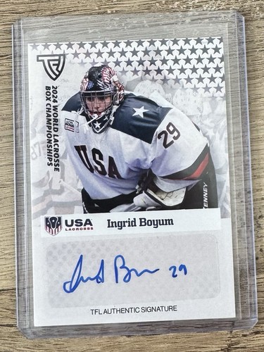 2024 TFL World Box Lacrosse Championships Ingrid Boyum Autograph Card ...
