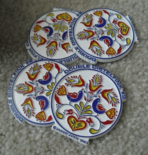 Lot of 4 1993 Jacob Zook Hex Sign Double Distelfink #2 Refrigerator ...