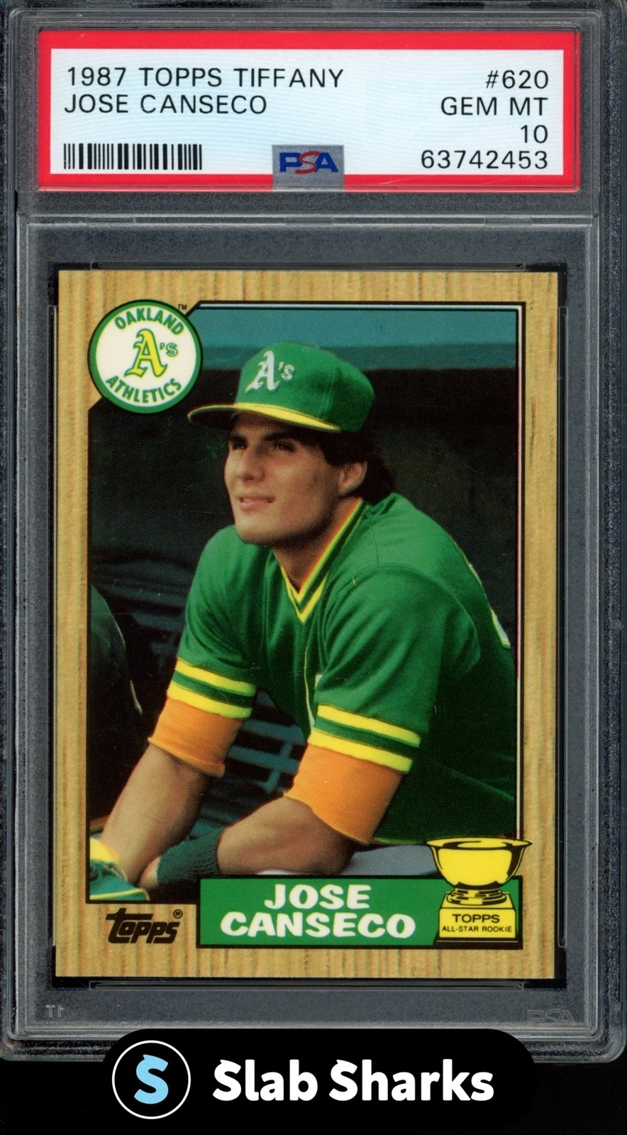 Jose Canseco 1987 Topps Tiffany #620 Base Price Guide - Sports Card ...