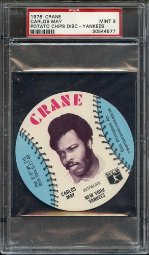 1976 CRANE POTATO CHIPS DISCS CARLOS MAY POTATO CHIPS DISC-YANKEES PSA ...