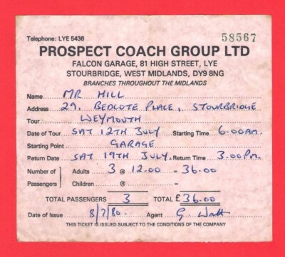 Collectable Bus & Coach Tickets for sale | eBay