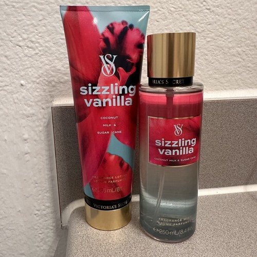 Victoria's Secret Sizzling Vanilla Body Mist Spray & Body Lotion Set Of ...