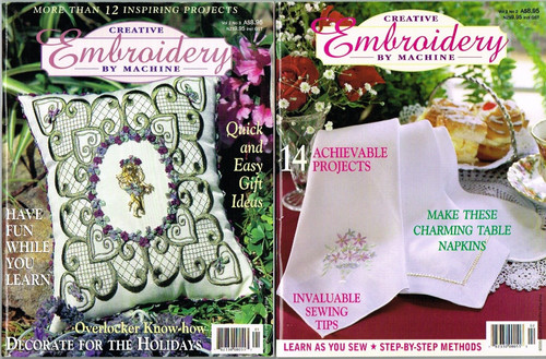Creative Machine Embroidery Magazine 2 Issues 1999 Vol 2 No 2 & 3 GC ...