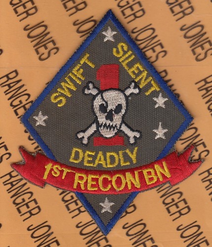 USMC Marine Corps 1st RECON BN 1st MAR DIV ~4.25" patch c/e | eBay