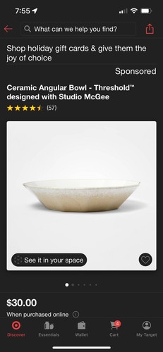 Ceramic Angular Bowl - Threshold designed with Studio McGee | eBay