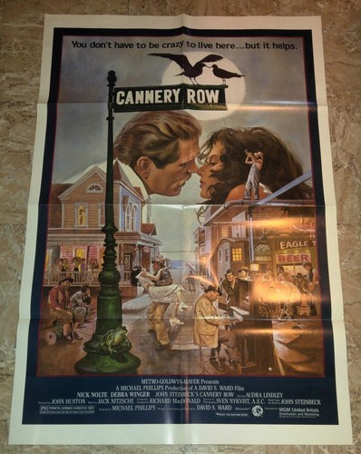 1982 CANNERY ROW 1-SH Movie Poster FN+ 6.5 Nick Nolte, Debra Winger | eBay