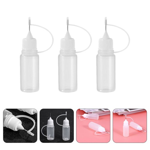 10 Pcs or Pe Pinhole Bottle Glue Bottles Needle Tip Squeeze For Liquids ...