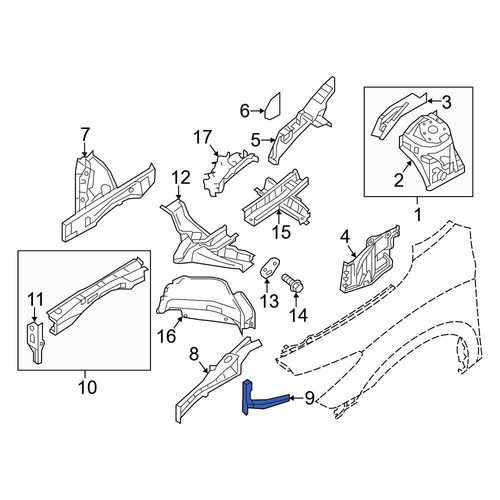 For Infiniti QX60 2014-2020 Infiniti F25203JAMA Right Fender Brace | eBay