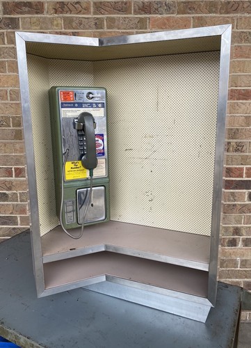 Vintage 60s Motel Lobby Phone Booth Push Button Payphone Telephone ...