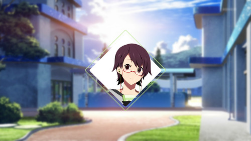 Anime girls kon nature landscape blurred geometry manabe Playmat Game ...