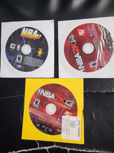 LOT OF 3: NBA 07+ NBA 2K13 + NBA 2K14 (PS3) DISC ONLY 710425373558| eBay