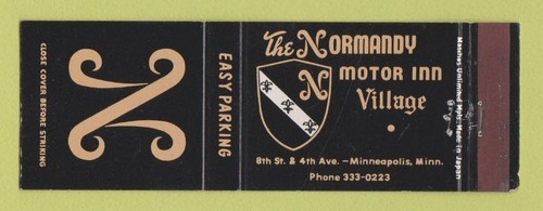 Matchbook Cover - Normandy Motor Inn Village Minneapolis MN | eBay