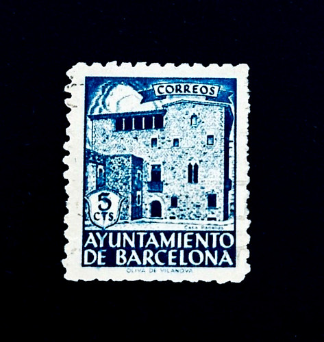 SPAIN Stamp - 1943 Barcelona Municipal Postal Tax Yt 58 Used VLC r43 | eBay