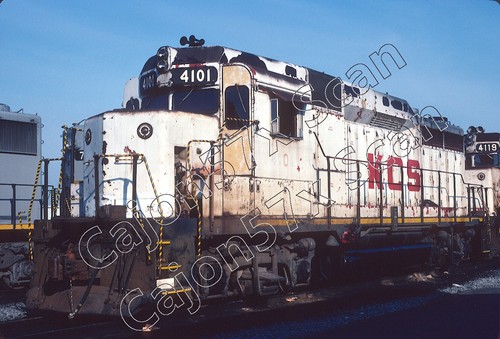 Original Slide- KCS GP30 4101 White Scheme At Shreveport, LA. 7/90 | eBay