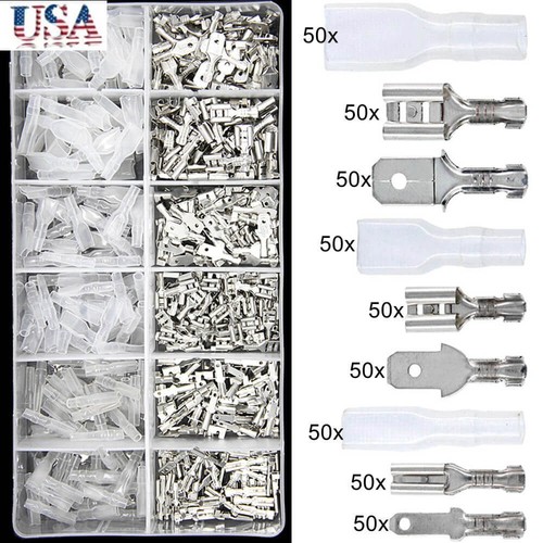 450pcs Assortment Terminals Kit Electric Wire Crimp Connectors Male ...