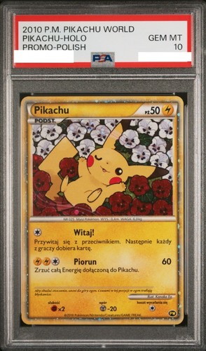 PSA10 PTCG Pokemon Pikachu Holo Promo 2010 Pikachu World Polish | eBay