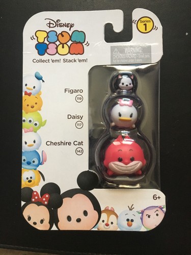 Disney Tsum Tsum 3 Pack Series 1 Figaro 119 & Daisy 117 & Cheshire Cat ...