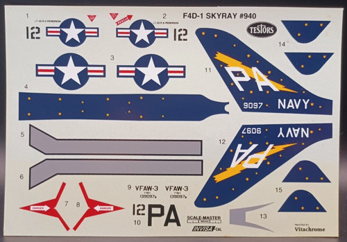 Testors | No. 940 | 1:72 F4D-1 Skyray Decals | eBay