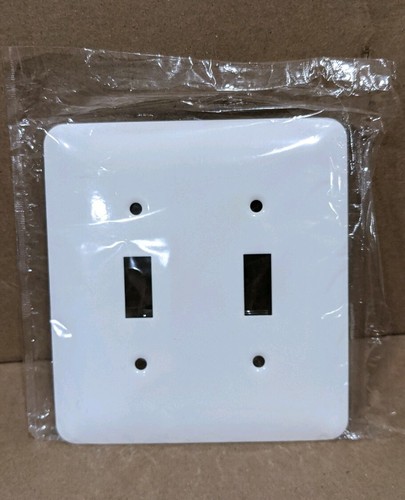 Mulberry White 2G Paintable Metal Switch Cover Toggle Switchplate 76072 ...