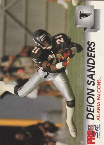FREE SHIPPING-MINT-1992 Pro Set Deion Sanders #434 PLUS FALCONS BONUS ...