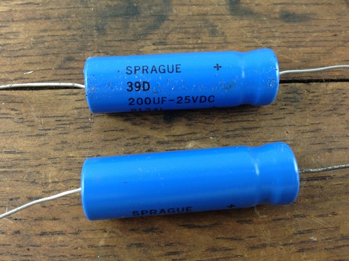 NOS - Lot of 2 Sprague 39D 200UF-25VDC 8134L 3101 Capacitor #103 | eBay