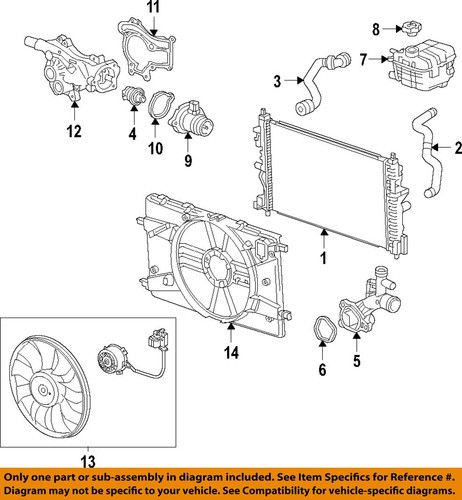 GM OEM 13-20 Sonic Cooling Radiator Components-Radiator 95316049 | eBay