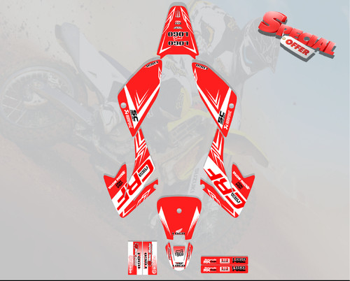 Honda CRF 70 80 100 Graphics Kit Decals Stickers Red FITS | All Year ...
