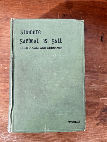 Irish Names and Surnames (Sloinnte Gaelheal Is Gall) by Patrick Woulfe ...