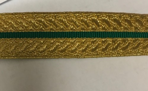 Gold Army Lace, 23mm 2.3, Military, Uniform, Fancy Dress Braid, Green ...