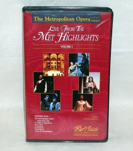 Live From the MET Highlights Volume 1 (VHS, 1986) Pavarotti, Domingo ...