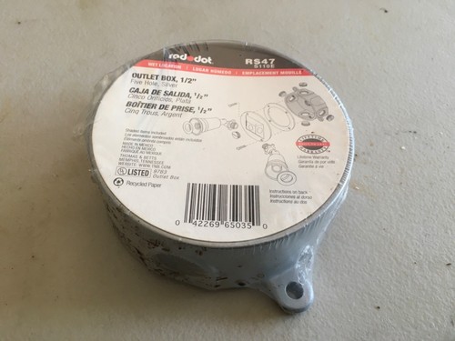 (8) Red Dot Wet Location Outlet Boxs : 1/2" round,5 hole, RS47 S110E | eBay