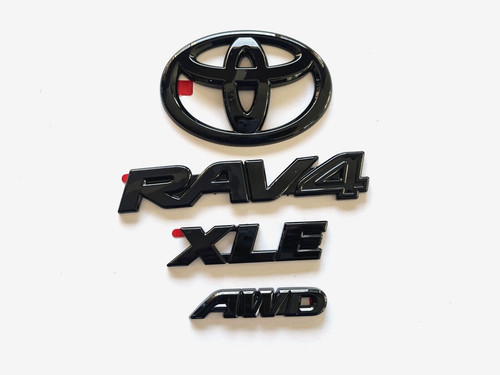2019-2024 Toyota Rav4 XLE AWD Hybrid Gloss Blackout Overlay !! Emblems ...