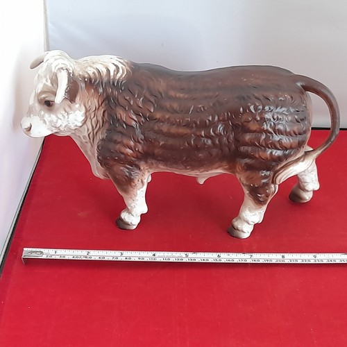Vintage Ceramic Bull Figure Butchers Shop Display Style Cattle Figurine ...