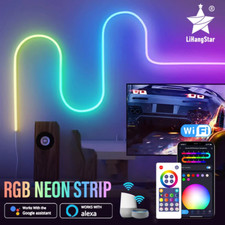 Tira Led Neón Flex 5m Inteligente Bluetooth Ip65 Rope De Luces Por ...