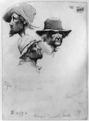 Georgia cracker types,Mill Workers,GA,Appalachians,People,1891,Kemble ...