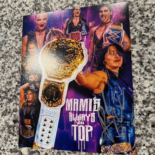 Rhea Ripley SIGNED AUTOGRAPHED Rare 8X10 Edit PHOTO WWE MAMI | eBay