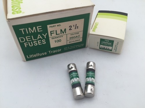 FLM2-1/2 - Littelfuse, 2.5 Amp 250vac, Slow Blow Midget Fuse (Size: 5AG ...