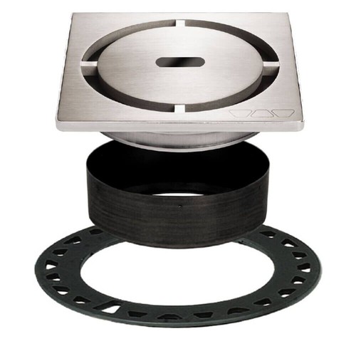 NEW SCHLUTER Kerdi-Drain 4" Grate Brushed Rose Gold Square ...