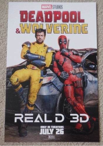 Deadpool & Wolverine Mini Poster 17" x 11" Regal 3D | eBay