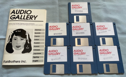 AUDIO GALLERY (SPANISH) Commodore Amiga Computer Software Disks+Manual ...