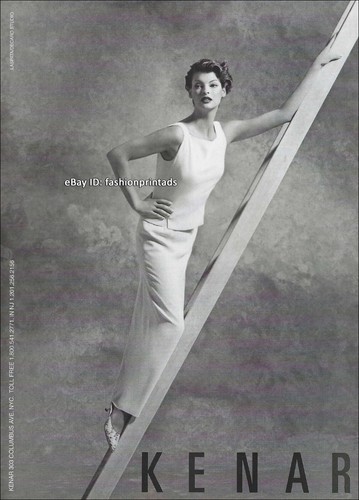 vintage KENAR 1-Page PRINT AD Spring 1996 Supermodel LINDA EVANGELISTA ...