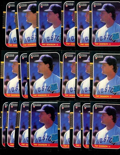 PAT DOPSON LOT OF 45 - 1987 BASEBALL ROOKIE CARDS RED SOX | eBay