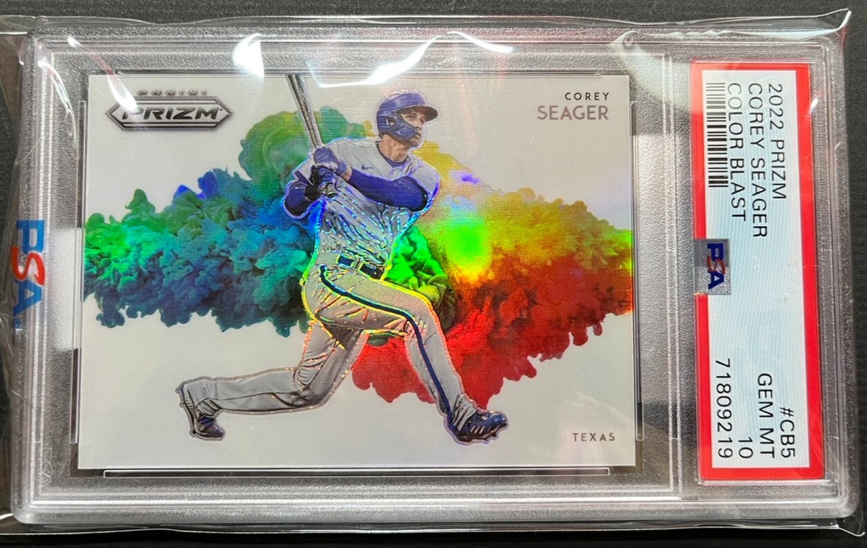 Corey Seager 2022 Prizm #CB-5 Color Blast /(SSP) PSA 10 Price Guide ...