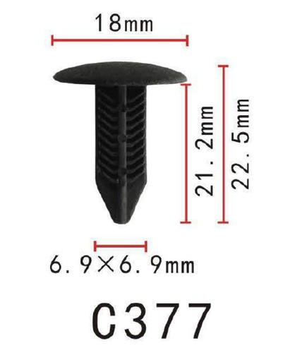 5PCS Fit Honda 90667-SOD-003ZC Trunk Garnish Retainer 18x5X7.5mm Square ...