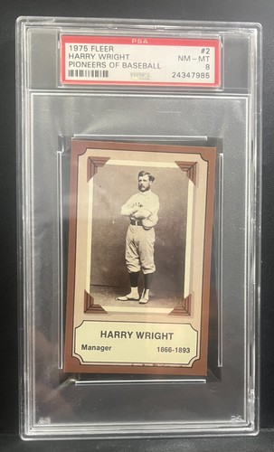1975 Fleer Pioneers of Baseball 2 Harry Wright PSA 8 NM-MT HOF ...