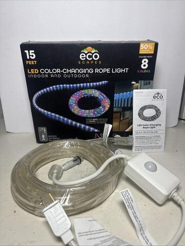 Eco-Scapes by Jasco Indoor & Outdoor LED Color-Changing 15' Rope Light ...