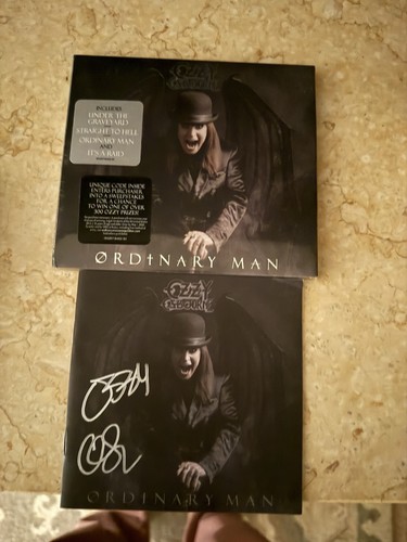 OZZY OSBOURNE Autographed Signed CD Booklet Ordinary Man Rock & Roll ...